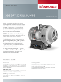 mXDS, nXDS and XDS Dry Scroll Pumps - Edwards Vacuum - USA