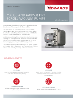 mXDS, nXDS and XDS Dry Scroll Pumps - Edwards Vacuum - USA