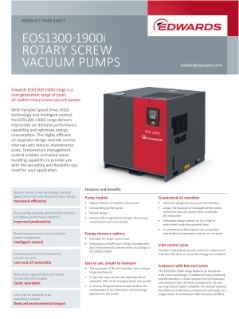 EOSi Rotary Screw - Edwards Vacuum