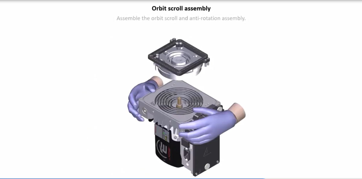 How to replace a tip seal on a Edwards Dry Scroll mXDS3 vacuum pump ...